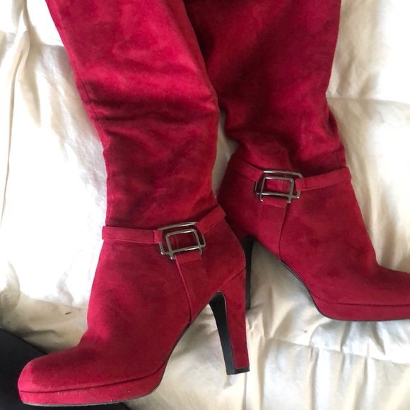 Impo | Shoes | Cranberry Color Under Knee Boot 4 Inch Heel | Poshmark